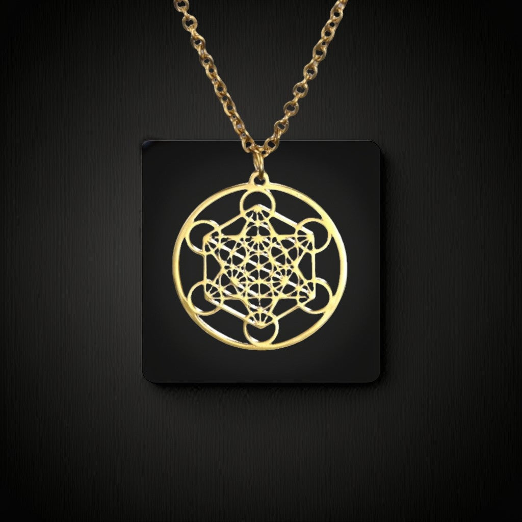 Collier Cube de Metatron – Talisman de Protection | Bonheur de Lune